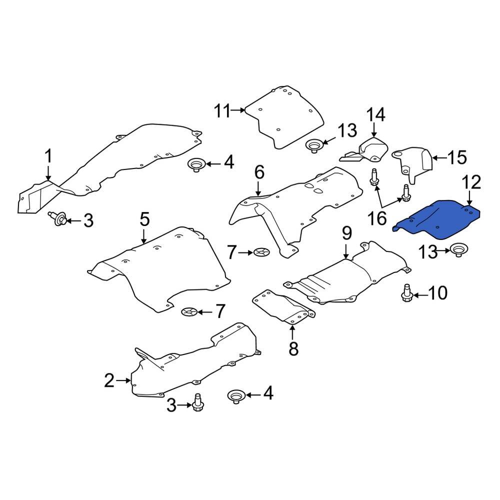 Land Rover OE LR033706 - Rear Left Outer Floor Pan Heat Shield