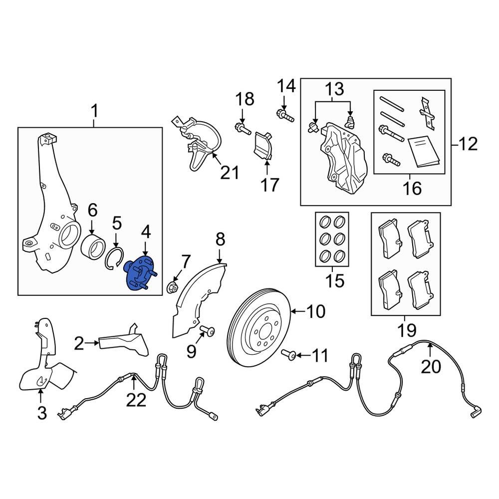 Land Rover OE LR081538 - Rear Wheel Hub