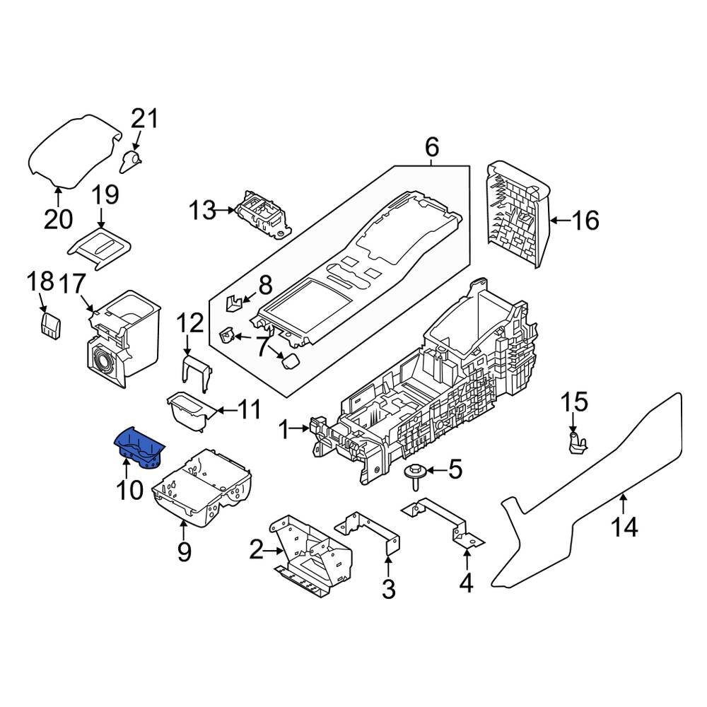 Land Rover OE LR025604 - Rear Console Cup Holder