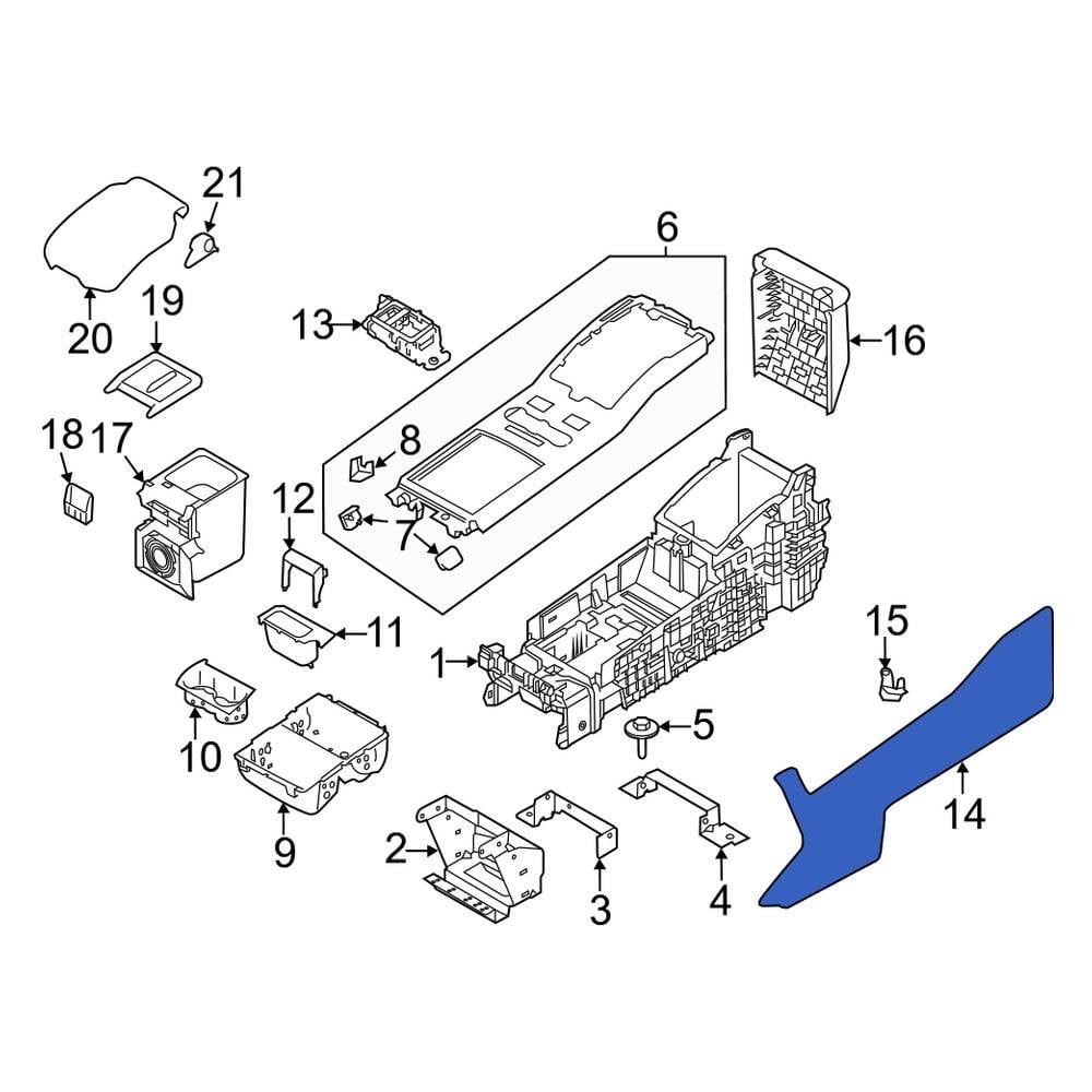 Land Rover OE LR040967 - Rear Console Panel