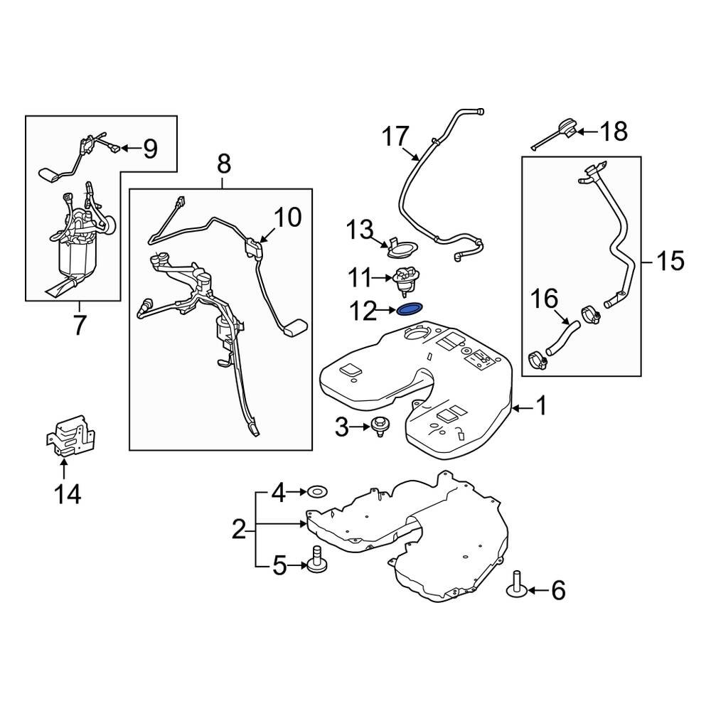 Land Rover OE LR117476 - Fuel Pump Tank Seal