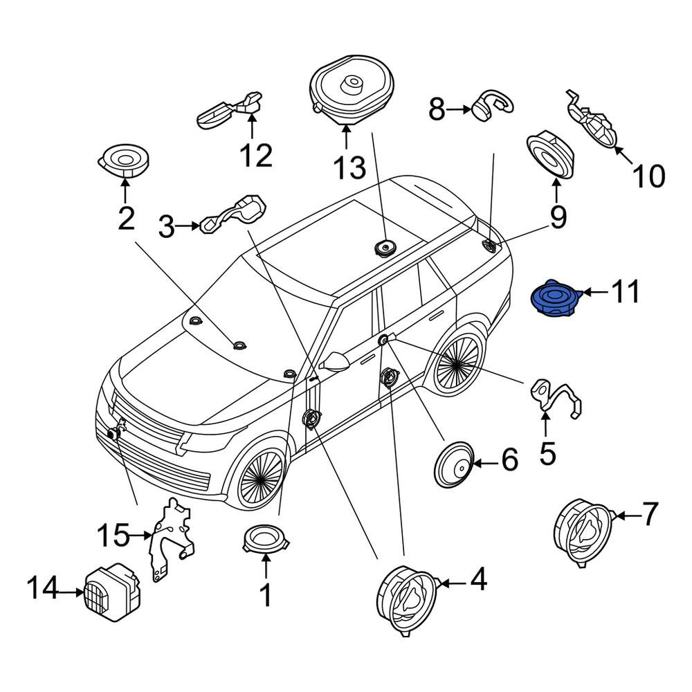 Land Rover OE LR151883 - Rear Speaker