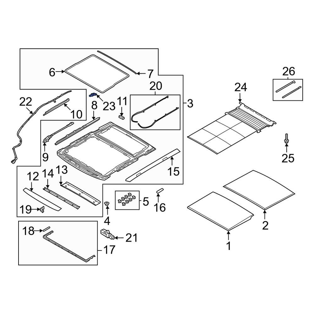 Land Rover OE LR153906 - Right Sunroof Drain Hose Drain Valve