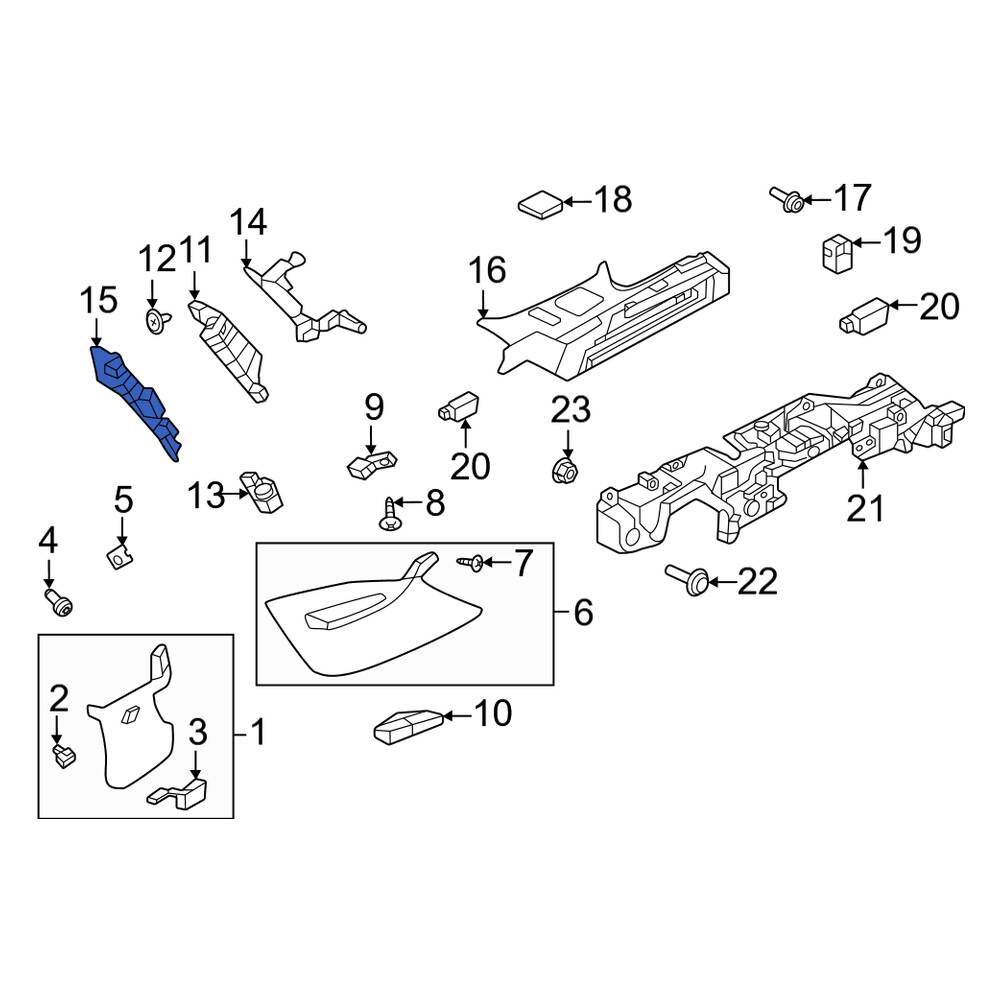 Land Rover OE LR151778 - Left Outer Body D-Pillar Molding