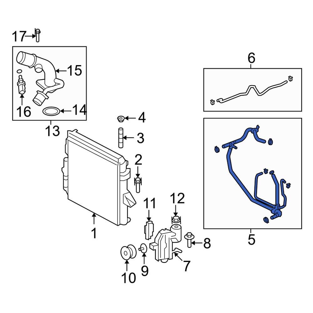 Land Rover OE PEL500290 - Lower Radiator Coolant Hose