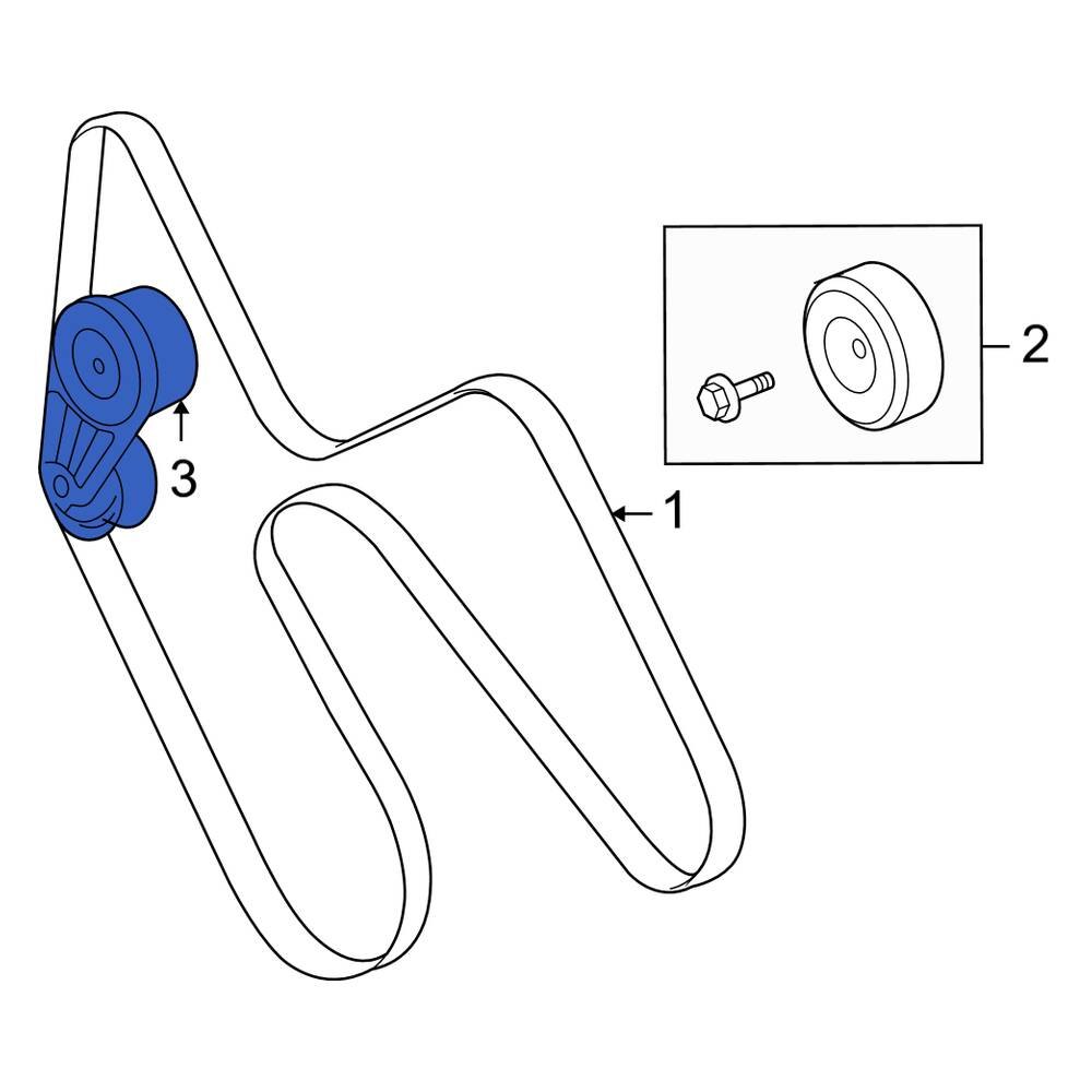 Land Rover OE LR038199 - Accessory Drive Belt Tensioner Assembly