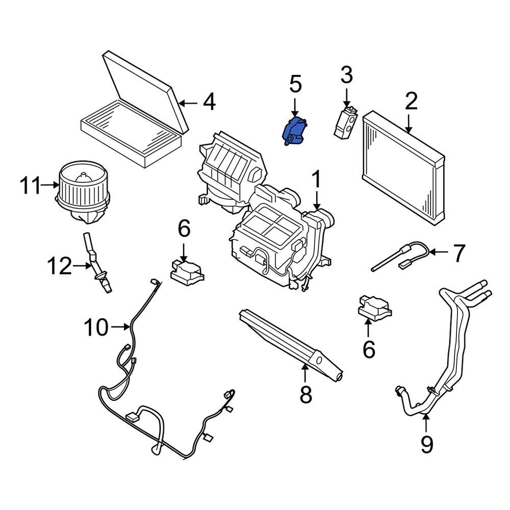 Land Rover OE JNC500040 - HVAC Air Adjustment Control Motor