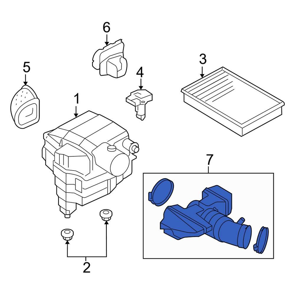 Land Rover OE PHD000746 - Engine Air Intake Hose