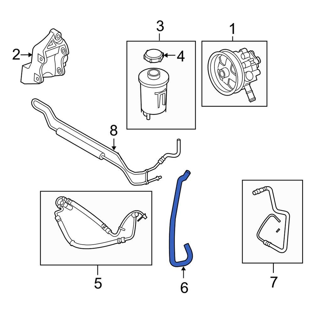 Land Rover OE LR057262 - Power Steering Return Hose