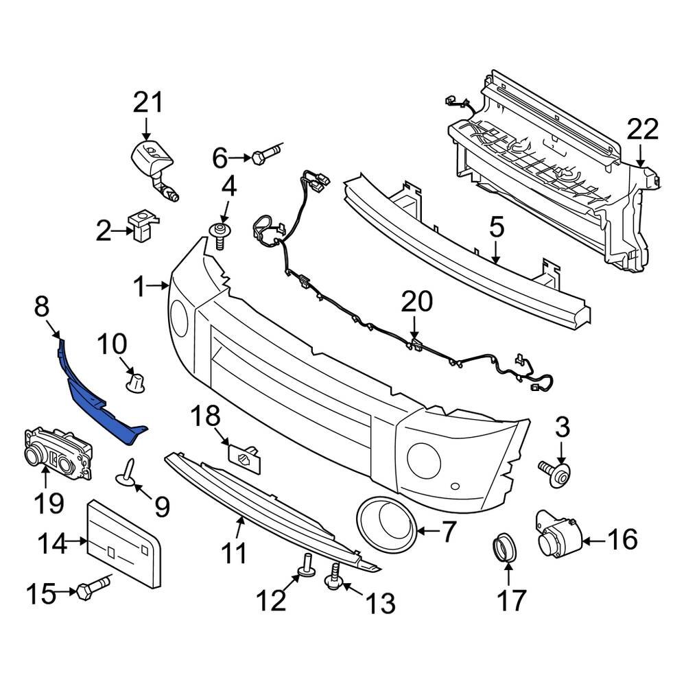 Land Rover OE LR051327 - Front Right Spoiler