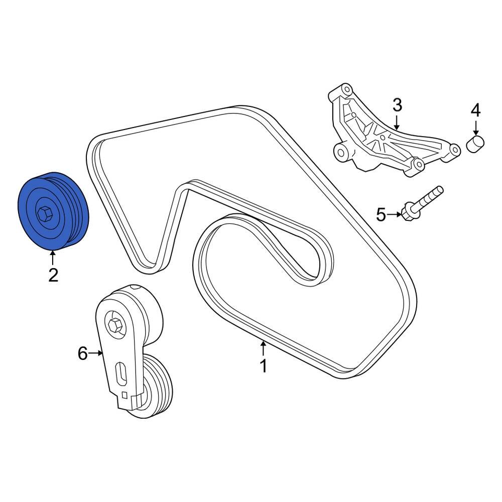 Land Rover OE LR106769 - Right Accessory Drive Belt Idler Pulley