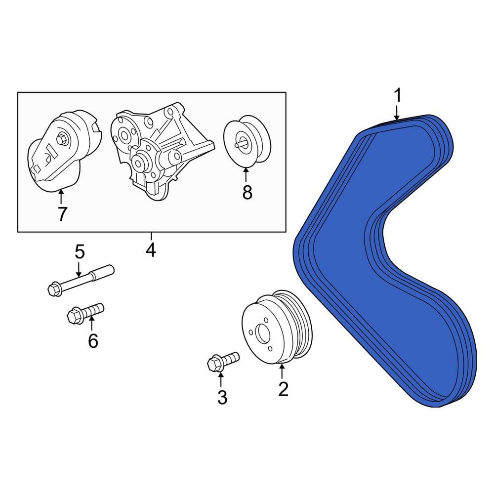 Land Rover OE LR011327 - Accessory Drive Belt