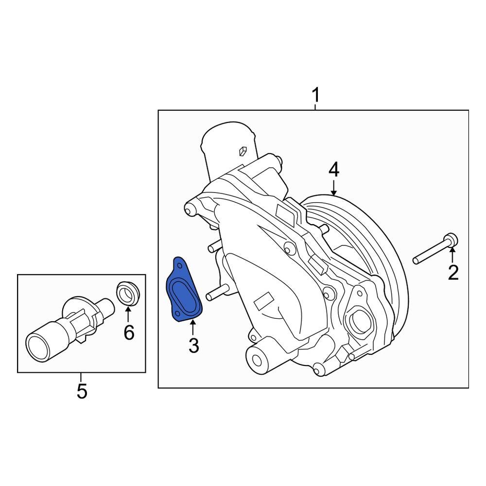Land Rover OE LR049370 - Engine Water Pump Gasket