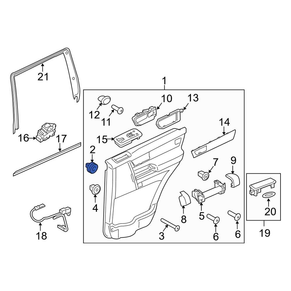 Land Rover OE LR013135 - Interior Quarter Panel Trim Panel Storage ...