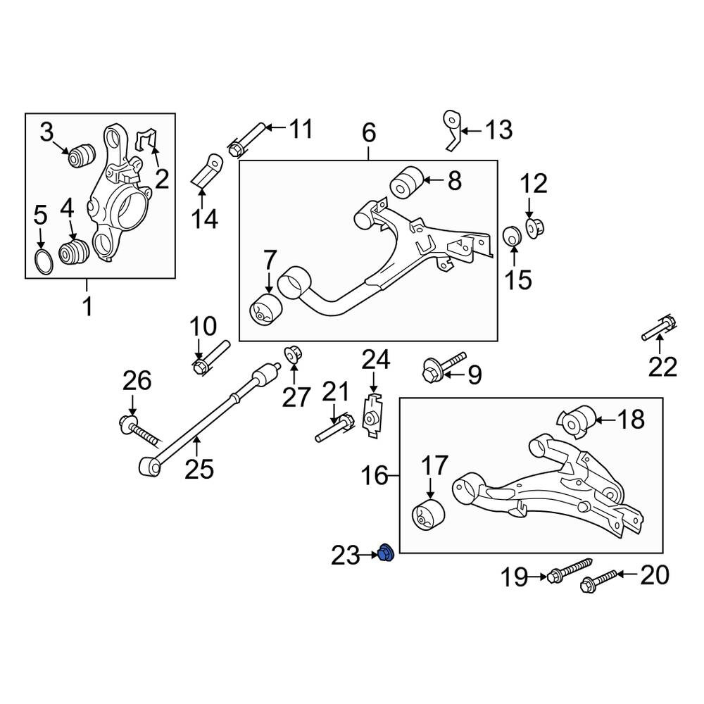 Land Rover OE FX116056 - Lower Suspension Control Arm Nut