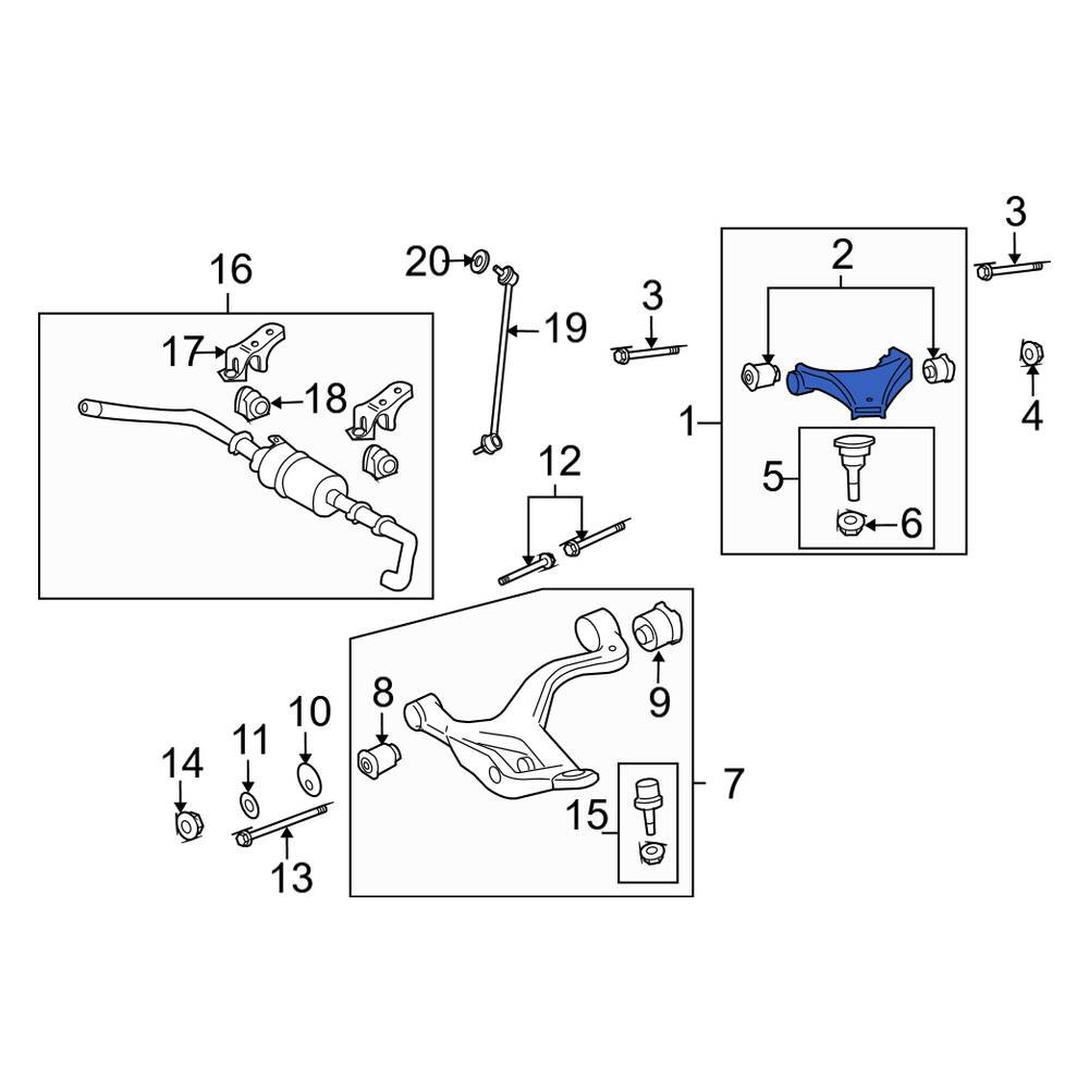 Land Rover OE LR063711 - Front Right Upper Suspension Control Arm
