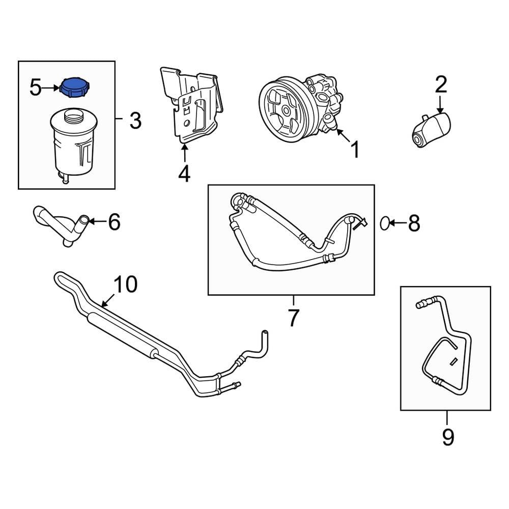 Land Rover OE QEZ500010 - Power Steering Reservoir Cap
