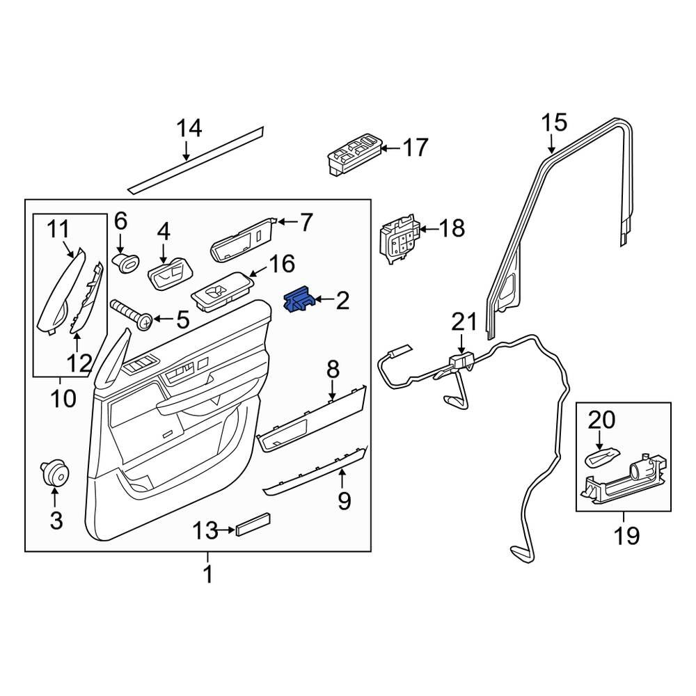Land Rover OE LR013135 - Interior Quarter Panel Trim Panel Storage ...
