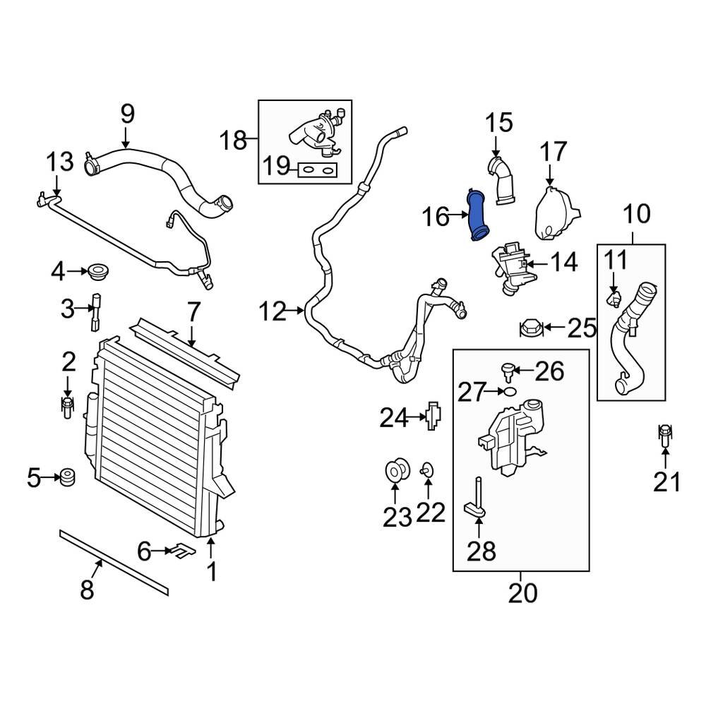 Land Rover OE LR013693 - Engine Coolant Pipe