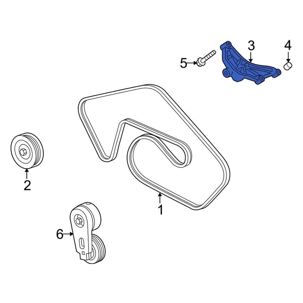 Land Rover OE LR099573 - Engine Cooling Fan Pulley Bracket
