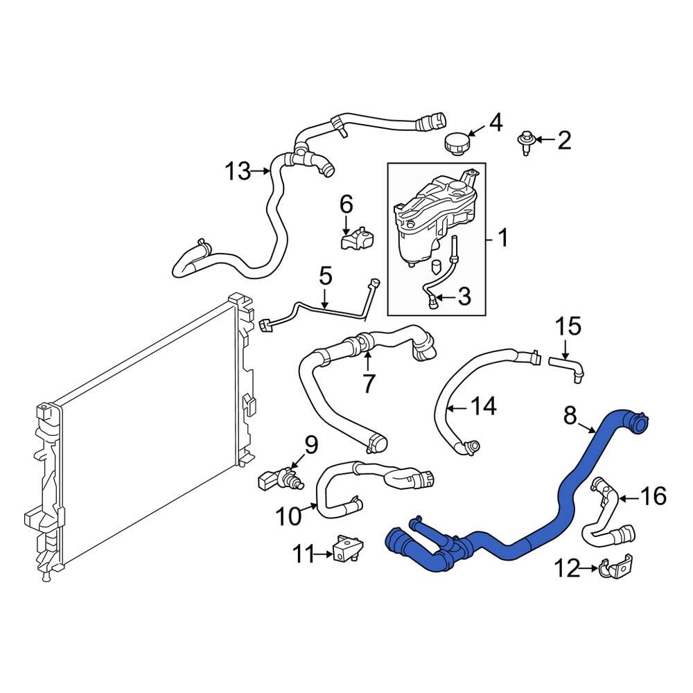 Land Rover OE LR040733 - Lower Radiator Coolant Hose