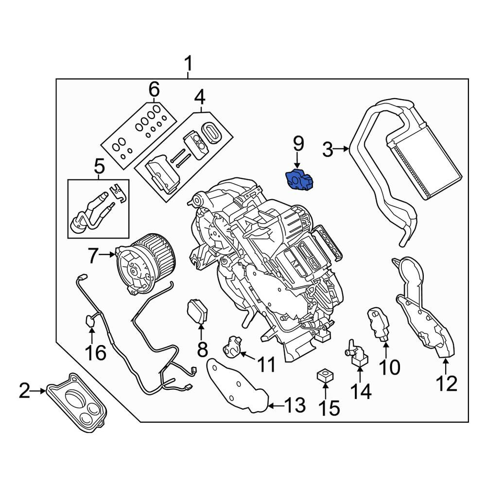 Land Rover OE LR035728 - Rear HVAC Air Inlet Door Actuator