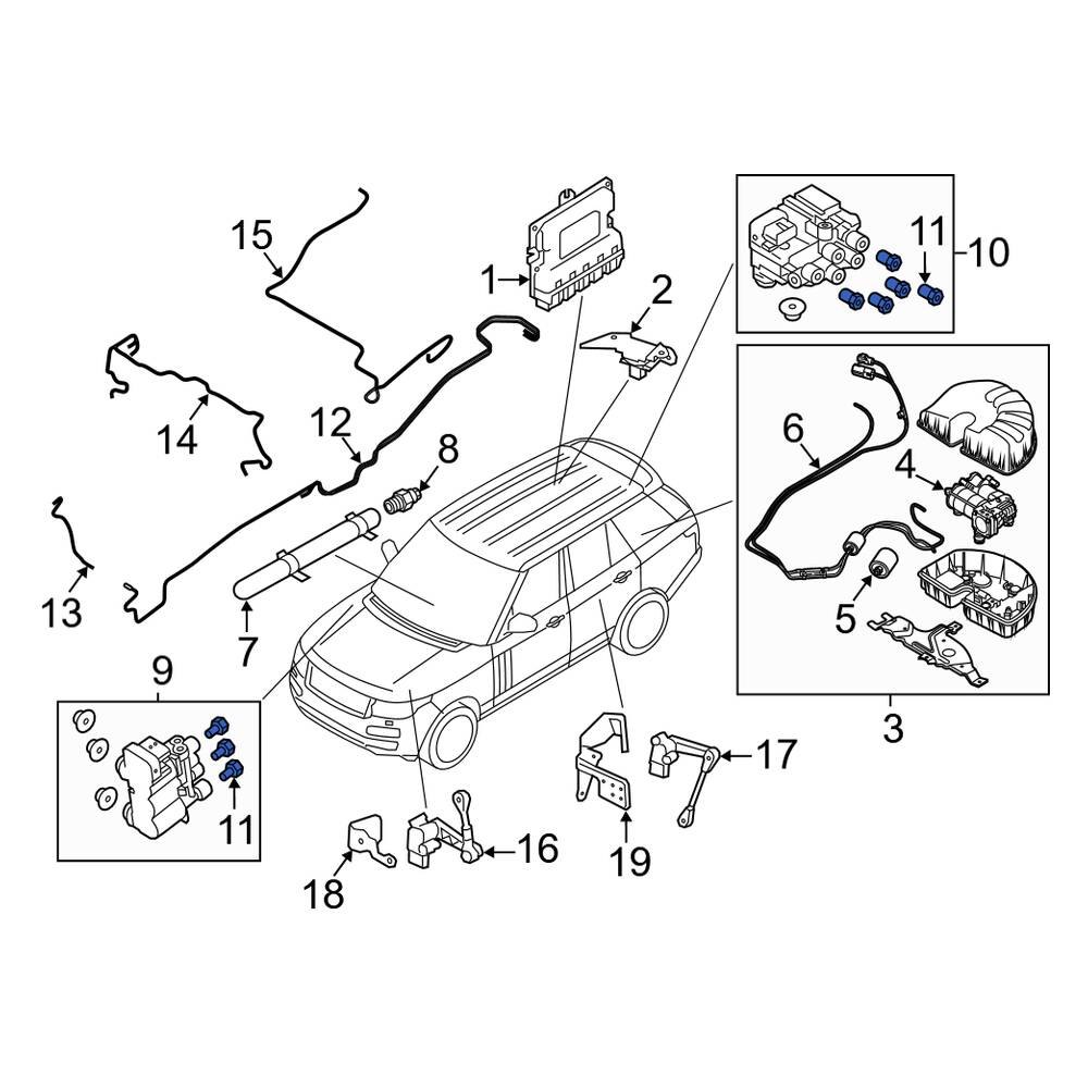 Land Rover OE LR044836 - Air Suspension Solenoid Connector