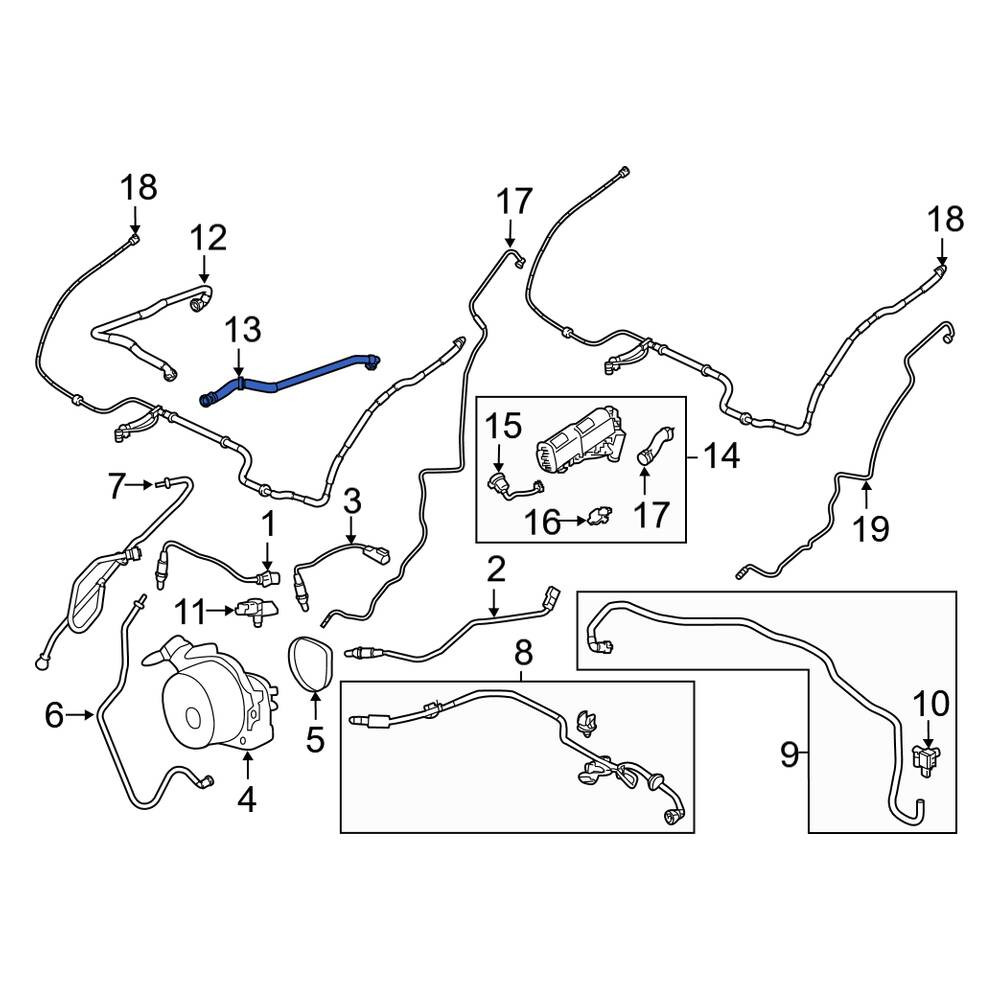 Land Rover OE LR057206 - Left PCV Valve Hose