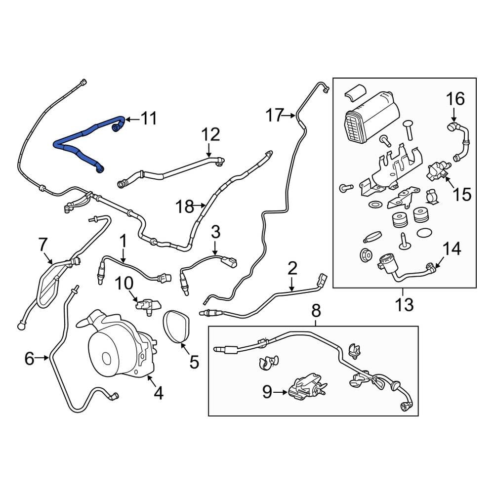 Land Rover OE LR010867 - Right PCV Valve Hose
