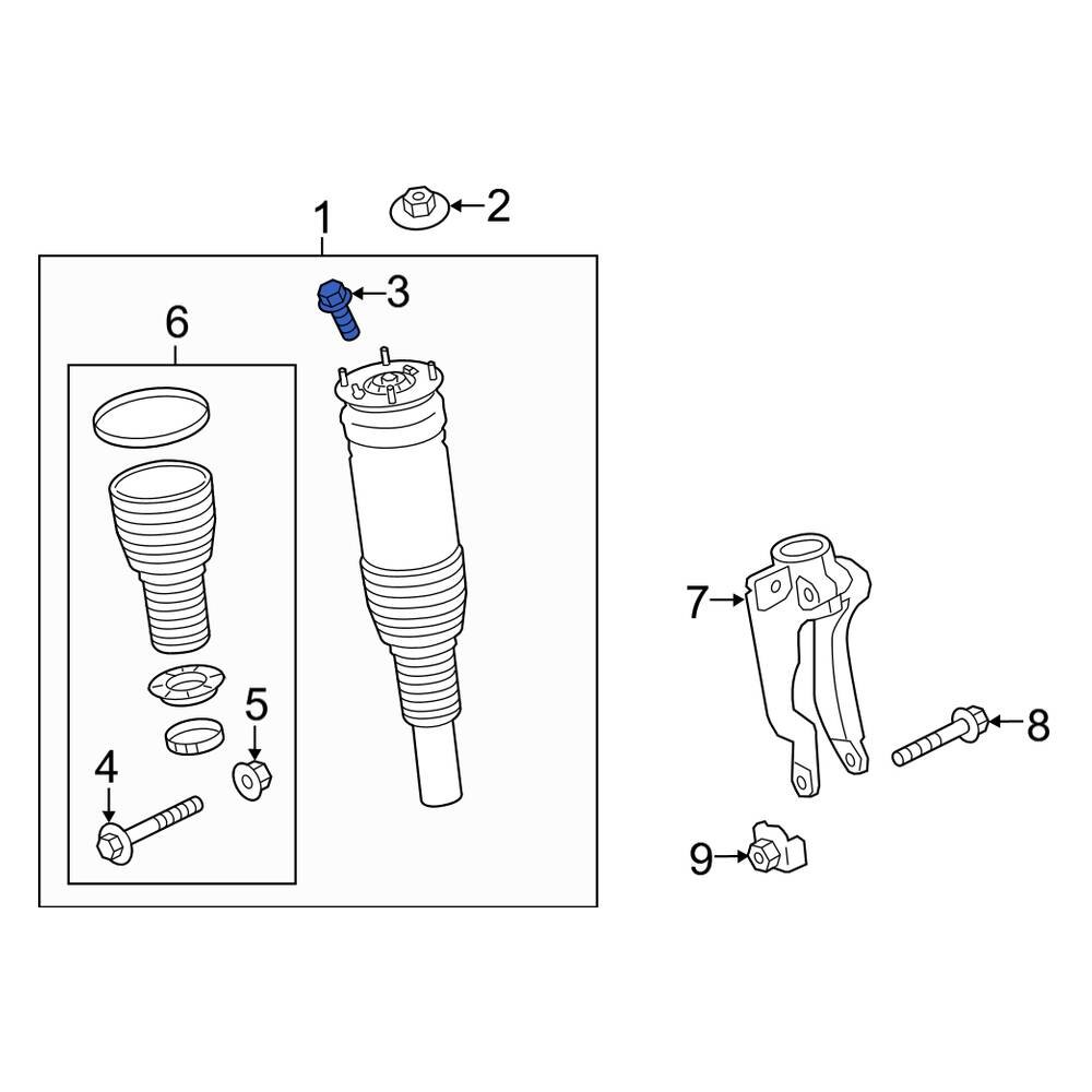 Land Rover OE LR045834 - Suspension Strut Connector