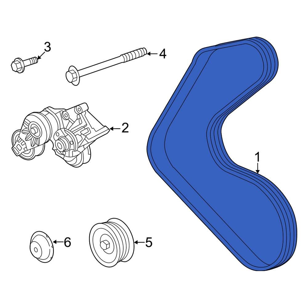 Land Rover OE LR011327 - Accessory Drive Belt