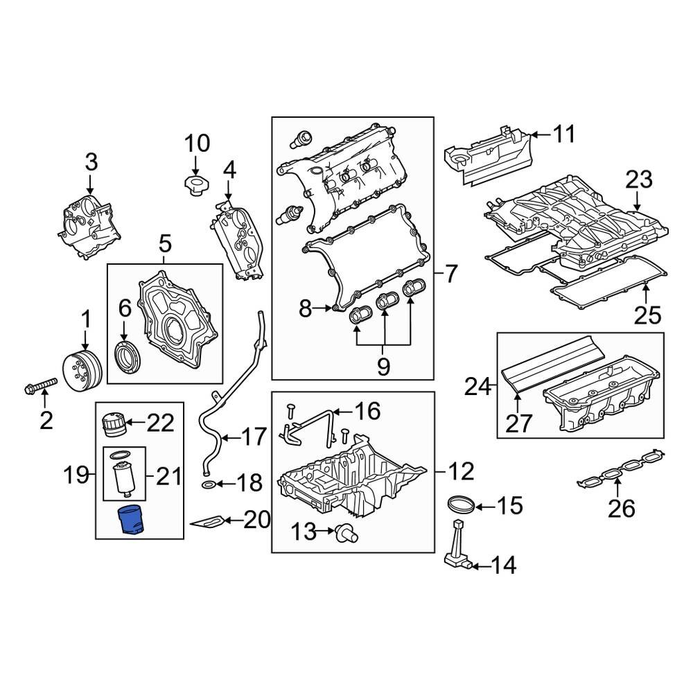 Land Rover OE LR010722 - Engine Oil Filter Housing