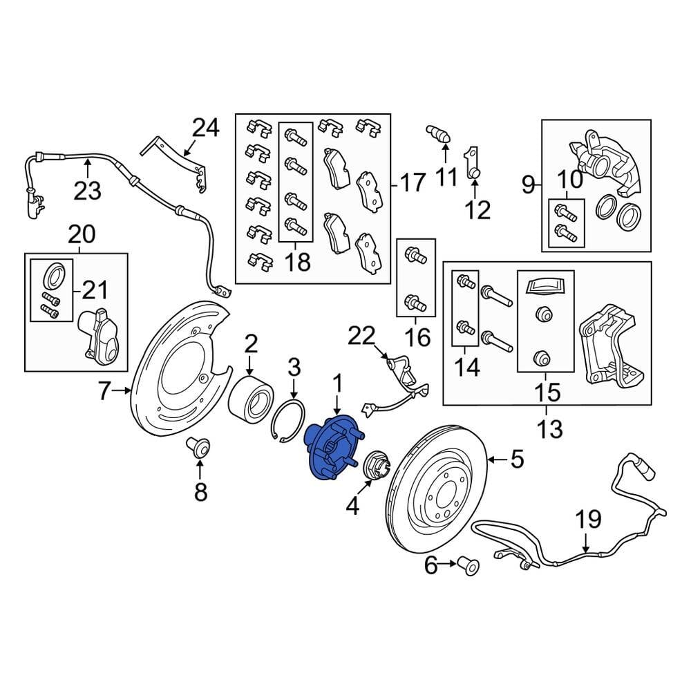 Land Rover OE LR081538 - Rear Wheel Hub
