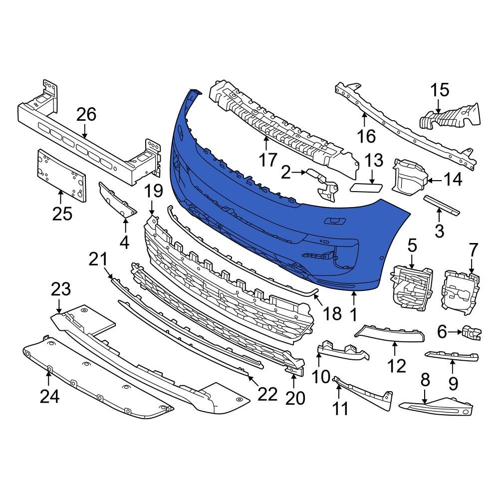 Land Rover OE 540123554LML - Front Bumper Cover