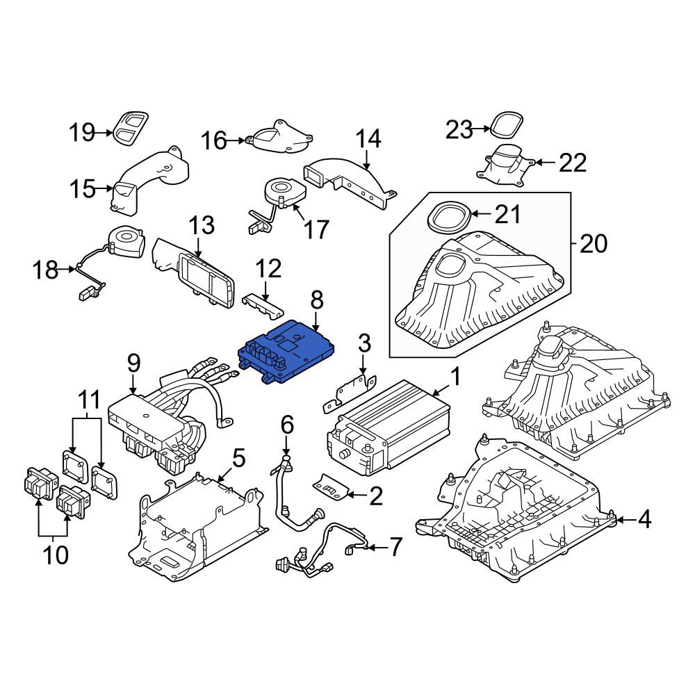 Land Rover OE 433123464 - Hybrid Voltage Converter