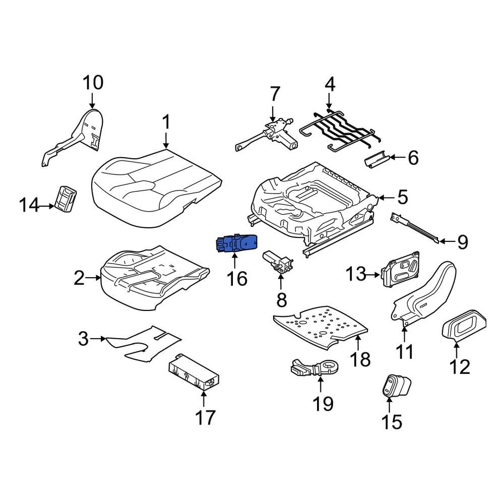 Land Rover OE LR018750 - Front Left Seat Heater Control Module