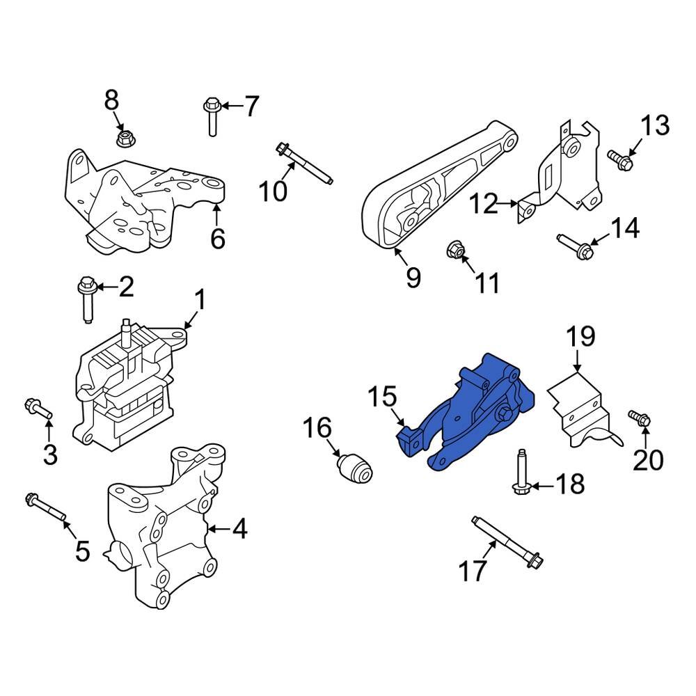 Land Rover OE LR114070 - Engine Torque Strut Mount