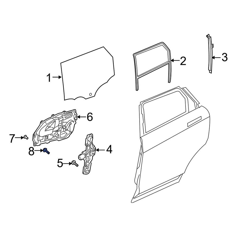 Land Rover OE LR114151 - Bumper Cover Support Rail Rivet
