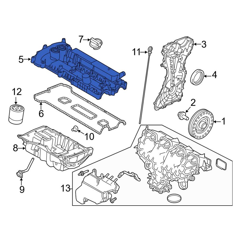 Land Rover OE LR070360 - Engine Valve Cover