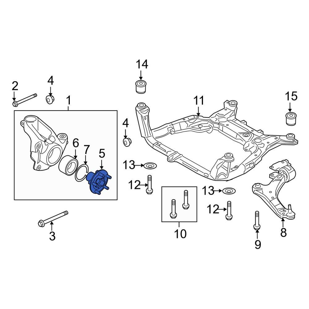 Land Rover OE LR138237 - Front Wheel Hub