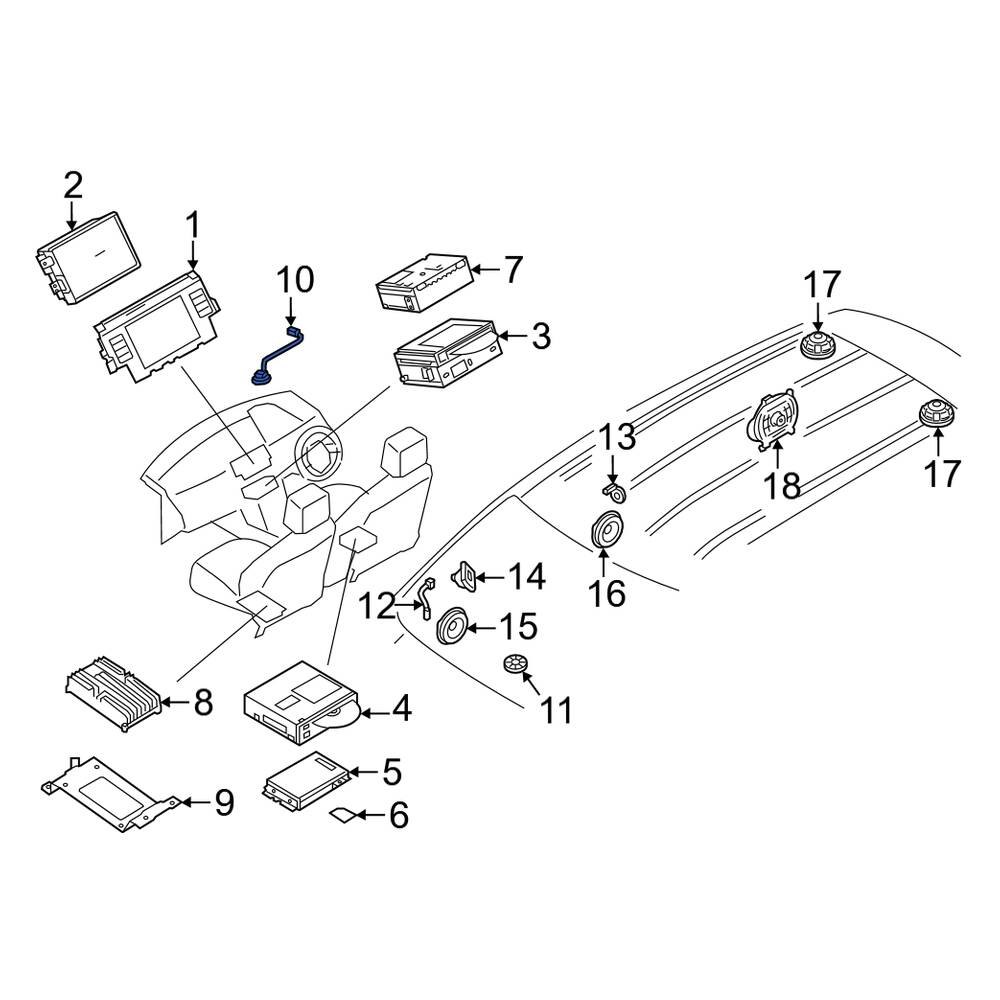 Land Rover OE LR061047 - Front Upper Navigation Microphone