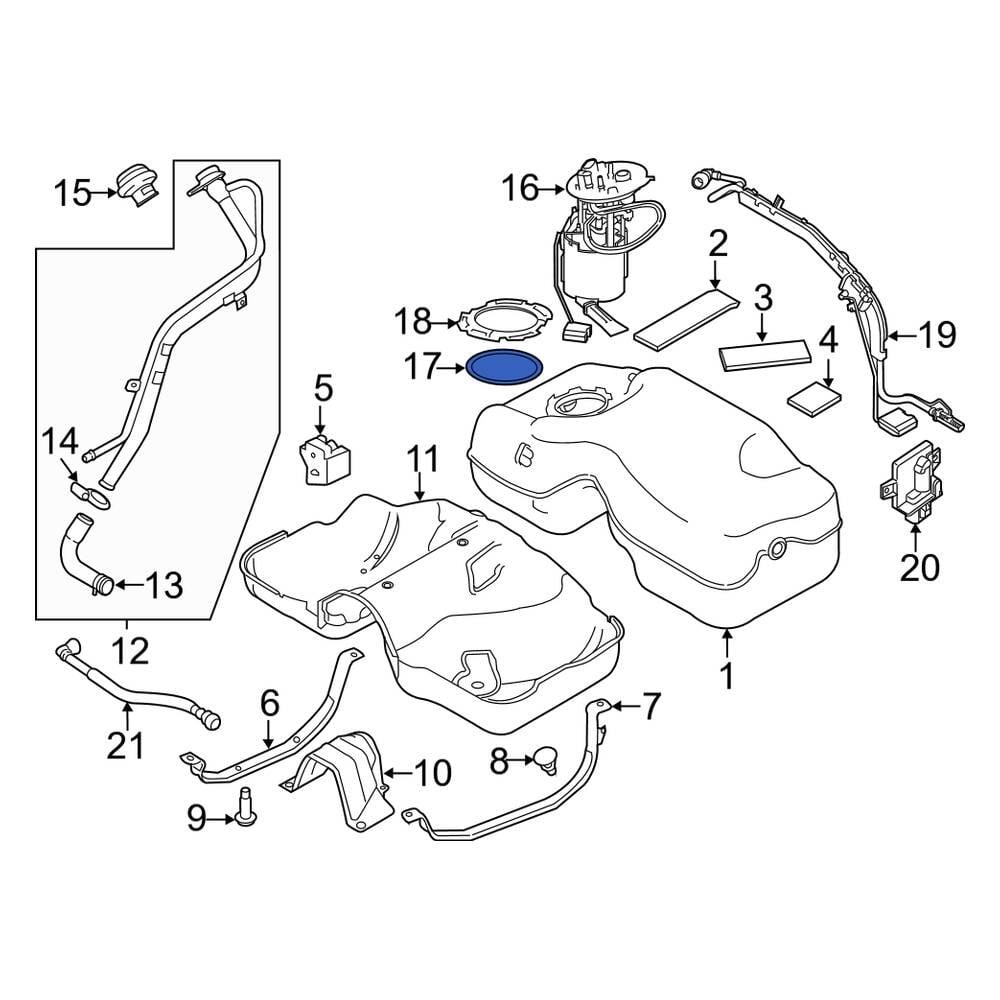 Land Rover OE LR117476 - Fuel Pump Tank Seal