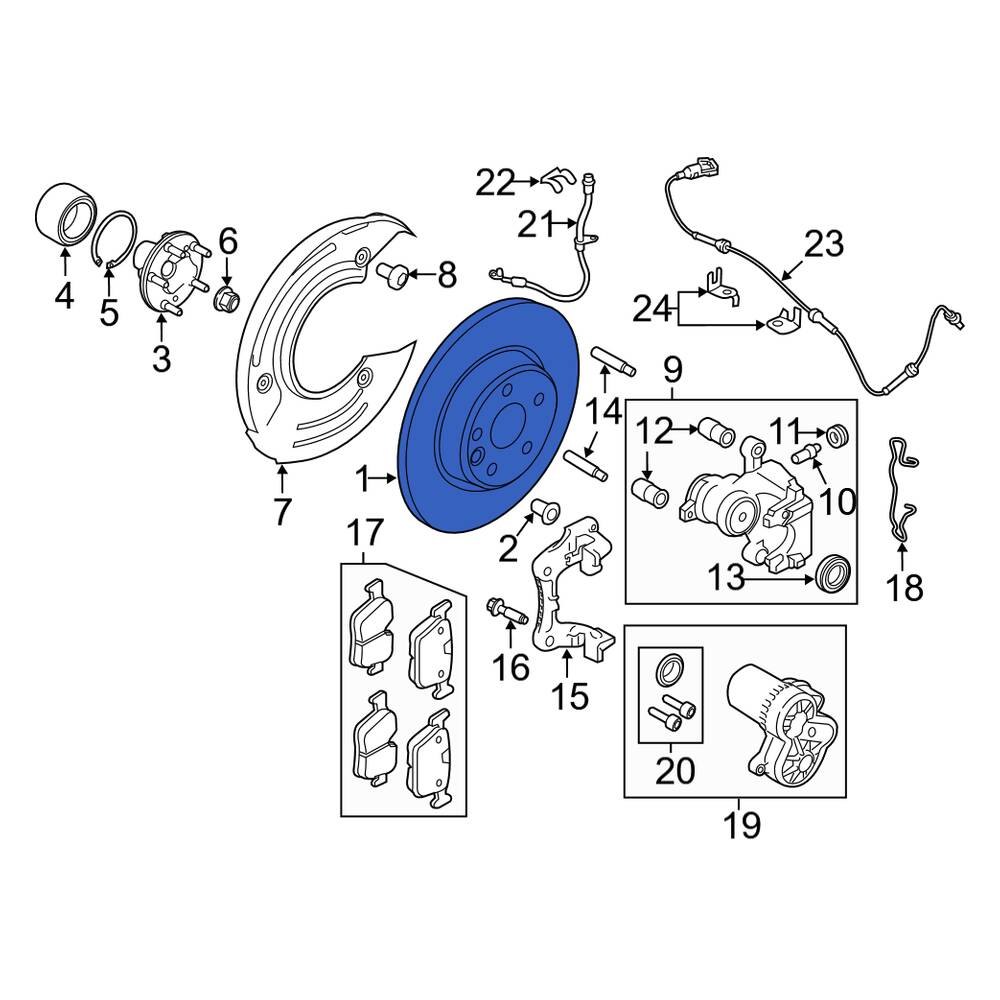 Land Rover OE LR161918 - Rear Disc Brake Rotor