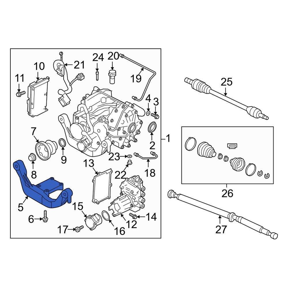 Land Rover OE LR051409 - Differential Housing Bracket
