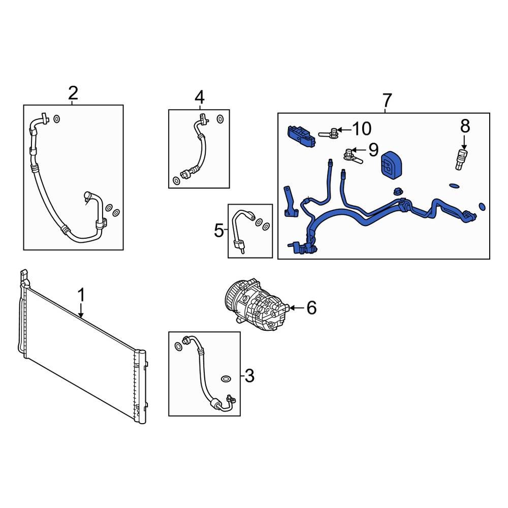 Land Rover OE LR140024 - Front A/C Refrigerant Discharge Hose