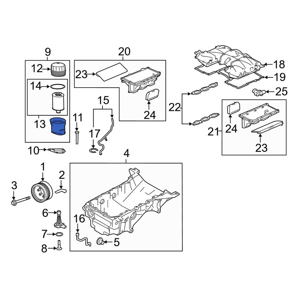 Land Rover OE LR010722 - Engine Oil Filter Housing