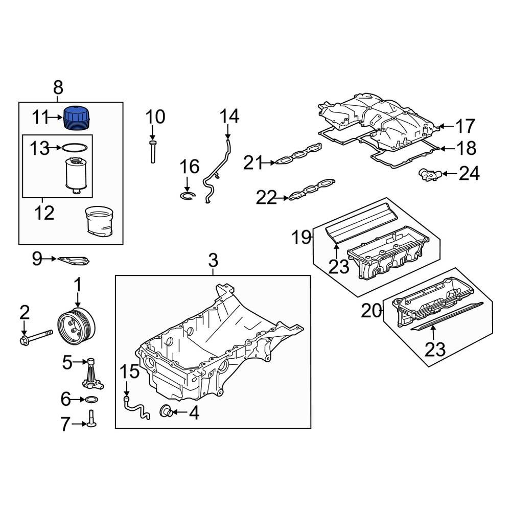Land Rover OE LR019477 - Engine Oil Filter Housing Cover