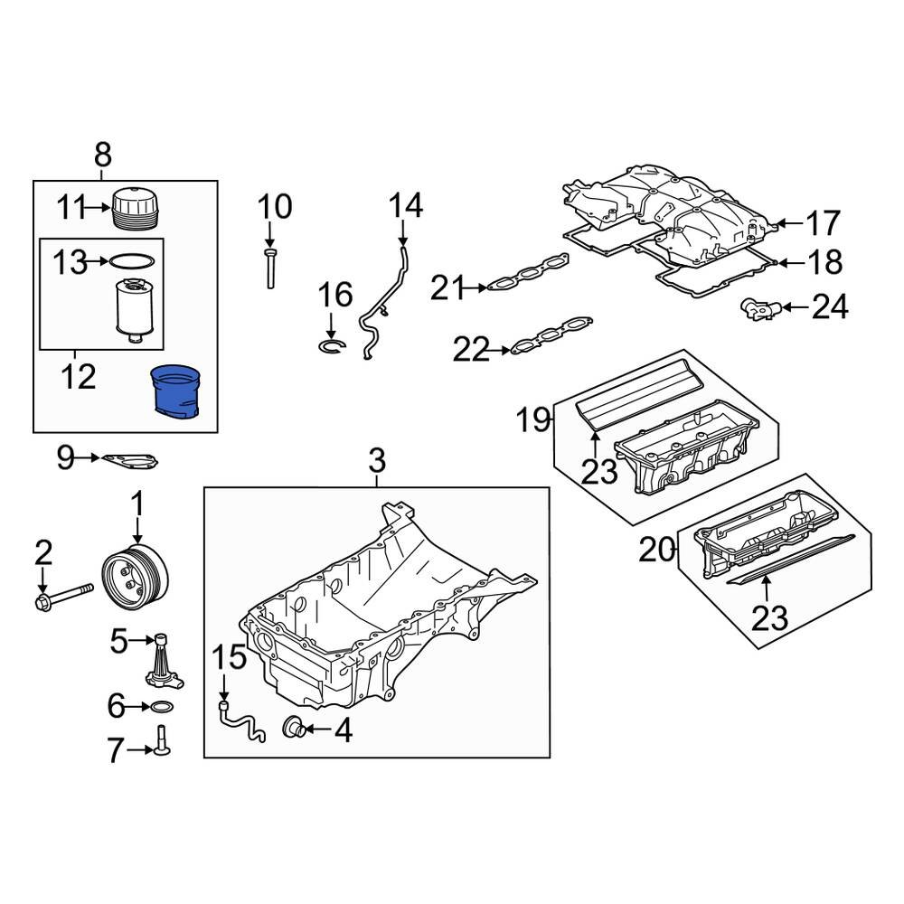 Land Rover OE LR010722 - Engine Oil Filter Housing