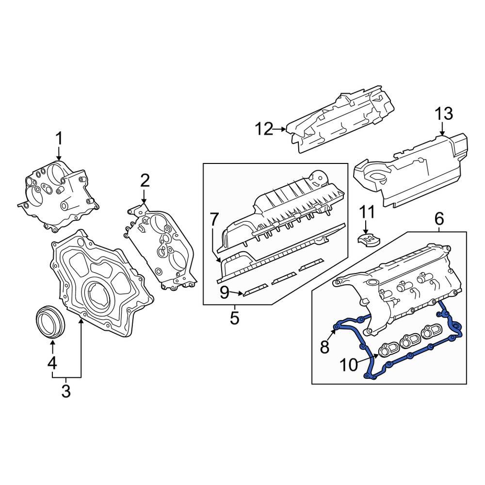 Land Rover OE LR041869 - Left Engine Valve Cover Gasket