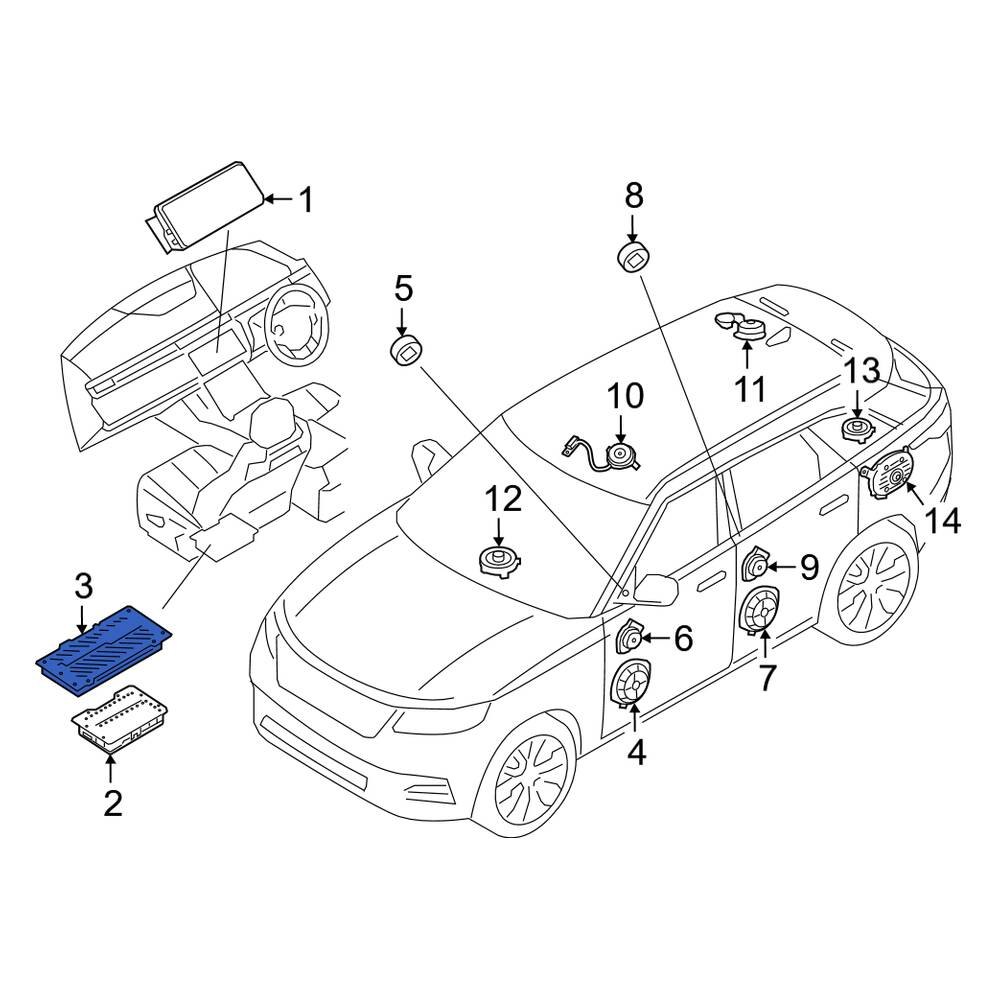 Land Rover OE LR179380 - Radio Amplifier